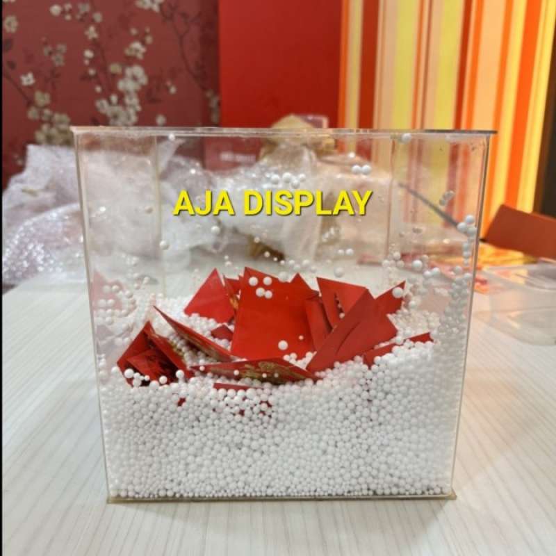Jual Acrylic Box Custom Lucky Dip/ Kotak Undian Acrilic + Bulir ...
