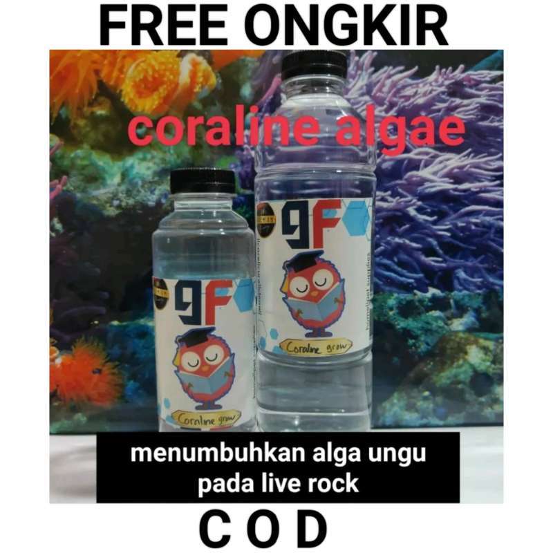 Promo GF coraline grow menumbuhkan coraline alga liverock aquarium laut - 500ml Diskon 35% di ...