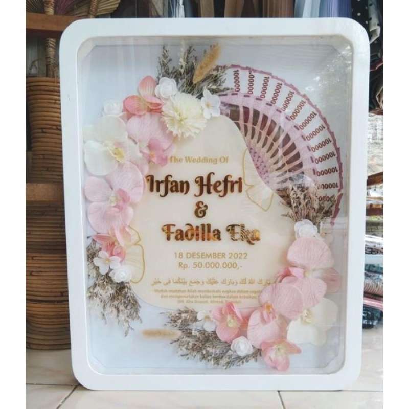 Jual Mahar Pernikahan Akrilik Bingkai Mahar, Free Packing Kayu Di ...