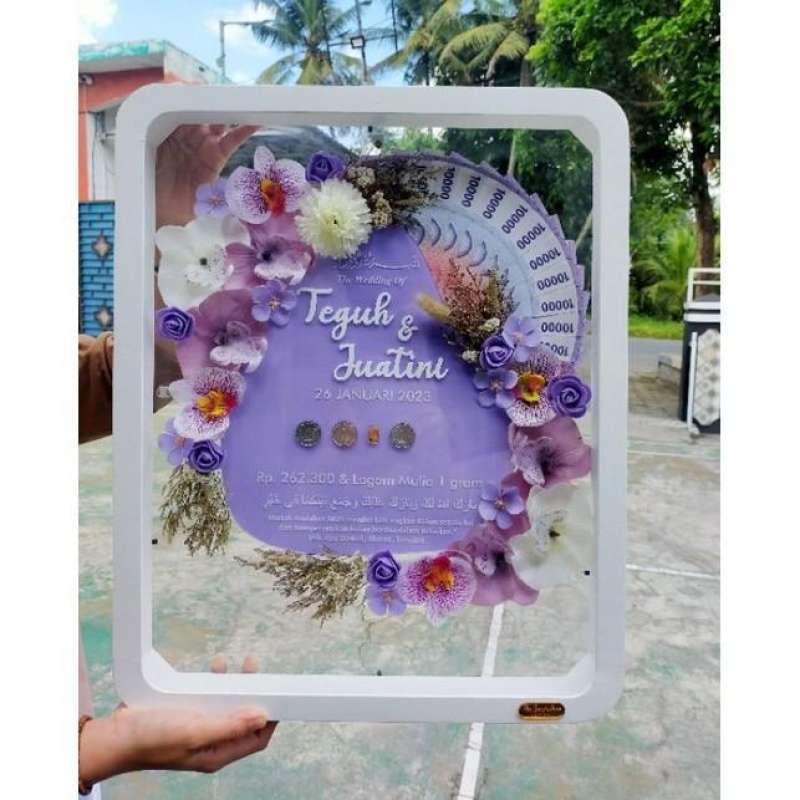 Jual Mahar Pernikahan Akrilik Bingkai Mahar, Free Packing Kayu Di ...