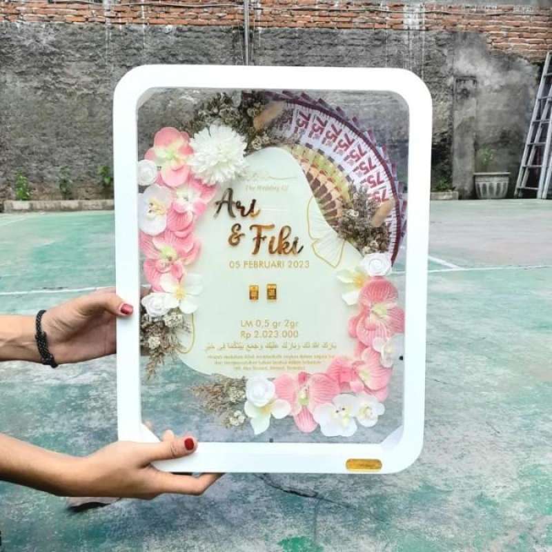 Jual Mahar Pernikahan Akrilik Bingkai Mahar, Free Packing Kayu Di ...