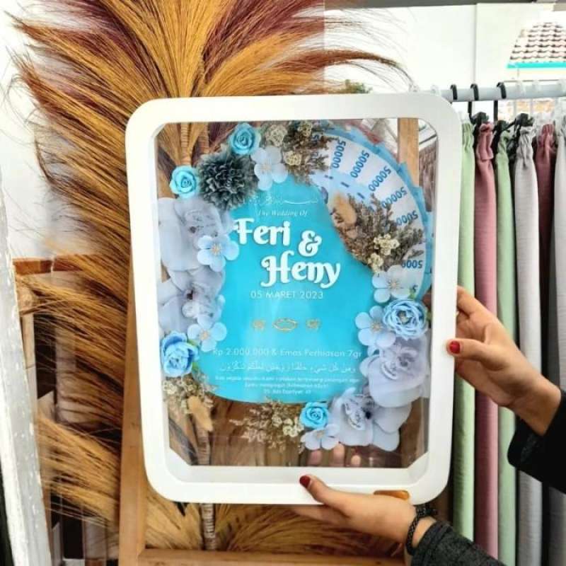 Jual Mahar Pernikahan Akrilik Bingkai Mahar, Free Packing kayu di ...