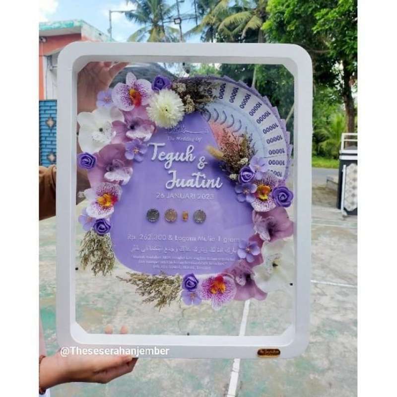 Jual Bingkai Mahar Pernikahan Fulll Akrilik 30*40 - Size 25x35 Cm di ...