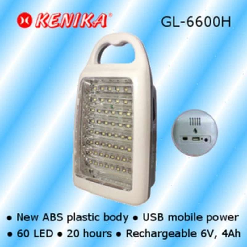 Jual Led Emergency Light - Gl6600h (60 Smd Led) Rechargeable Kenika Di ...