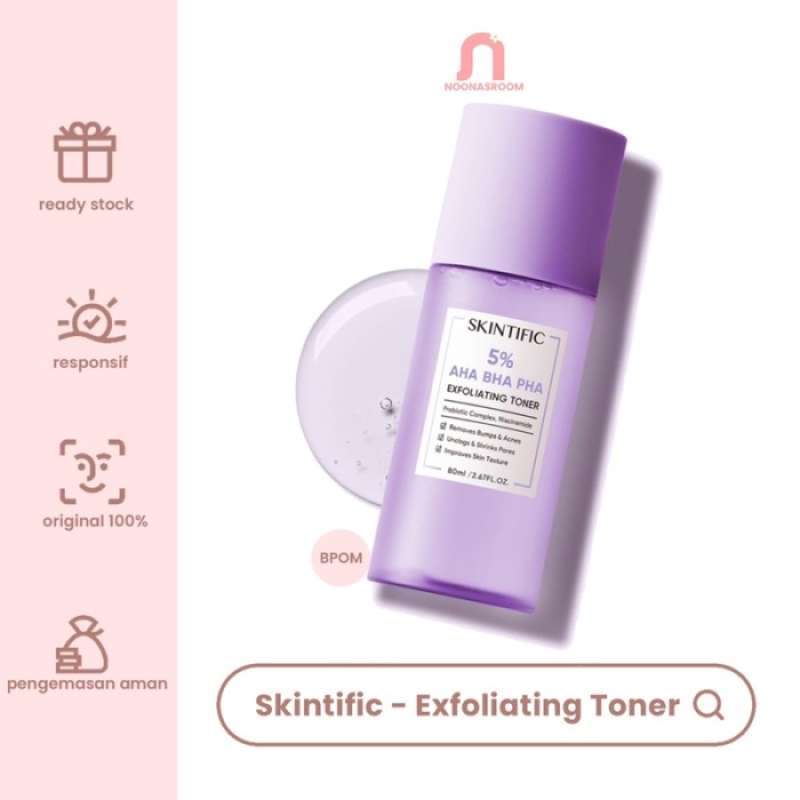 Promo Skintific 5% Aha Bha Pha Exfoliating Toner 80 Ml Orinal Diskon 33% di Seller Lulla Store ...