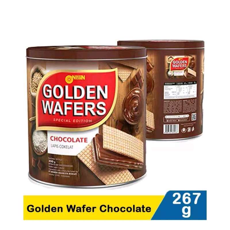 Jual NISSIN GOLDEN WAFERS CHOCOLATE WAFER KALENG 267GR di Seller Hubai ...