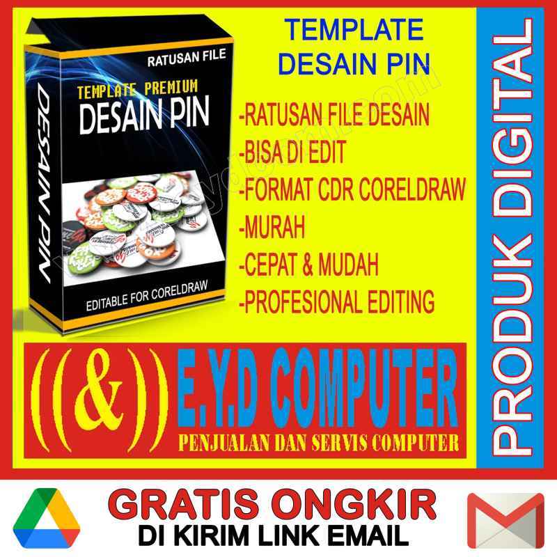 Jual Desain Pin Format Cdr Coreldraw Karakter Koleksi Template Design Grafis Usaha Percetakan ...