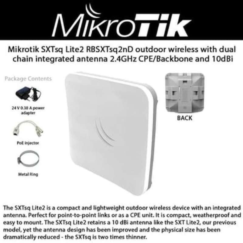 Jual Mikrotik Embedded Wireless Client SXTsq-2nD 2.4GHz MIMO di Seller ...