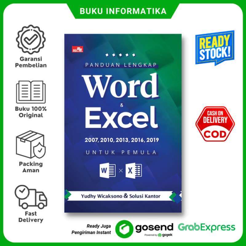 Promo Buku Panduan Lengkap Word dan Excel 2013, 2016, 2019 untuk Pemula - Multicolor Diskon 23% ...