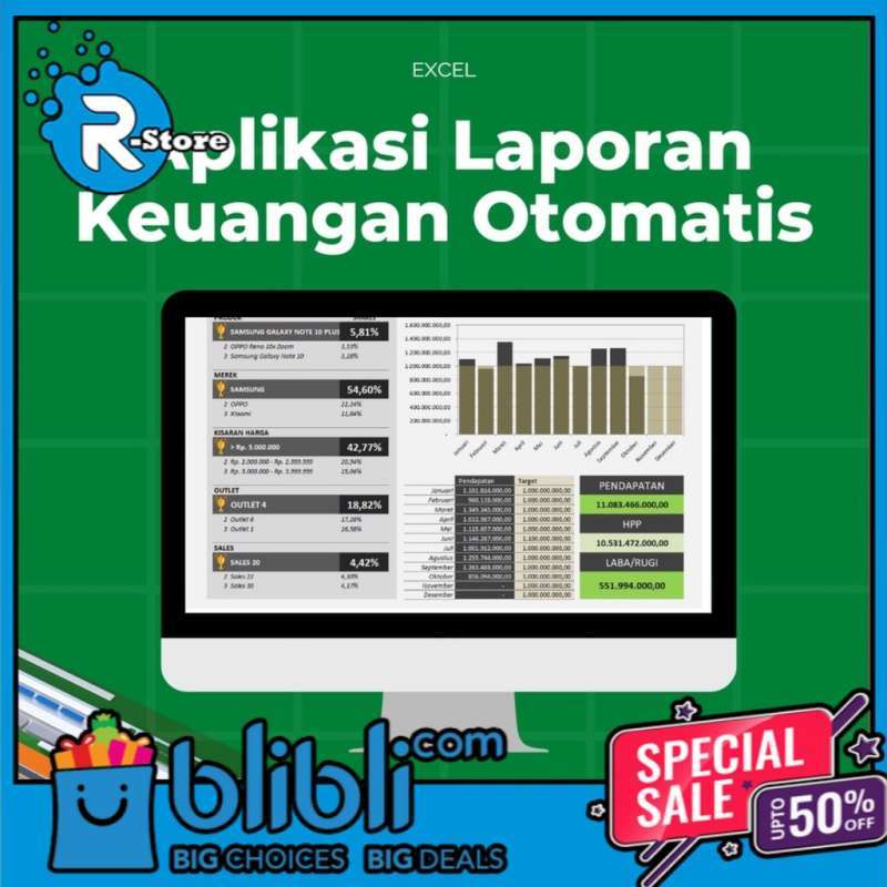 Promo Aplikasi Laporan Keuangan Otomatis Full Rumus Mulai Dari Input ...