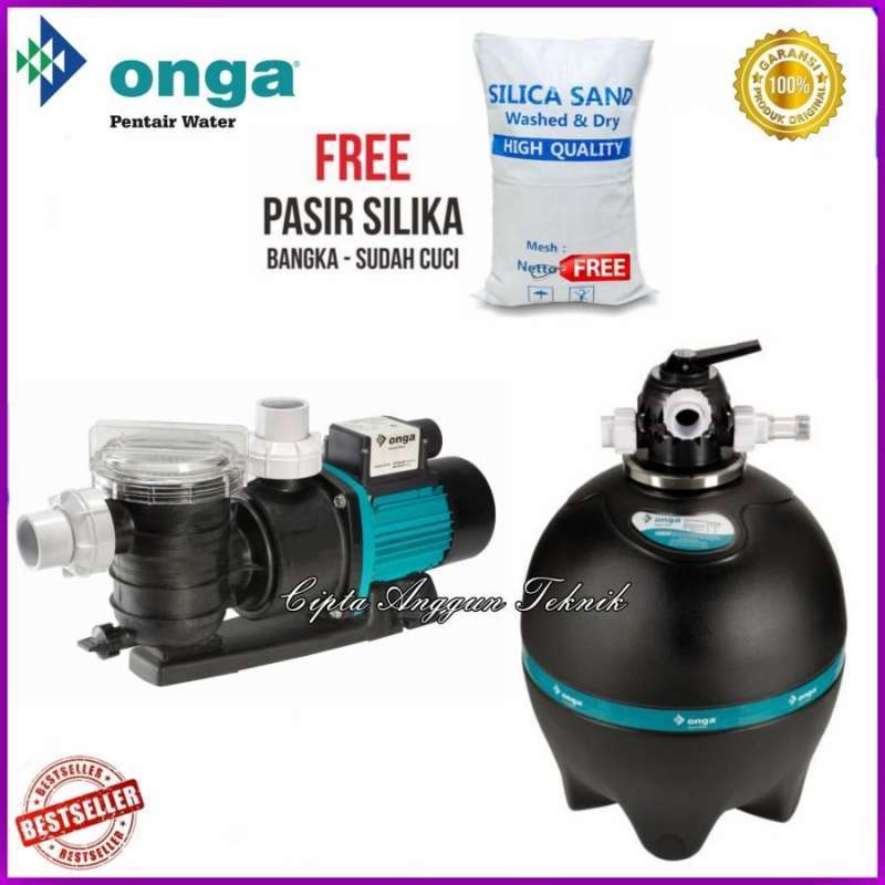 Jual Paket Pompa Kolam Renang Onga LTP 400 1/2HP+ Sand Filter ONGA P21 ...