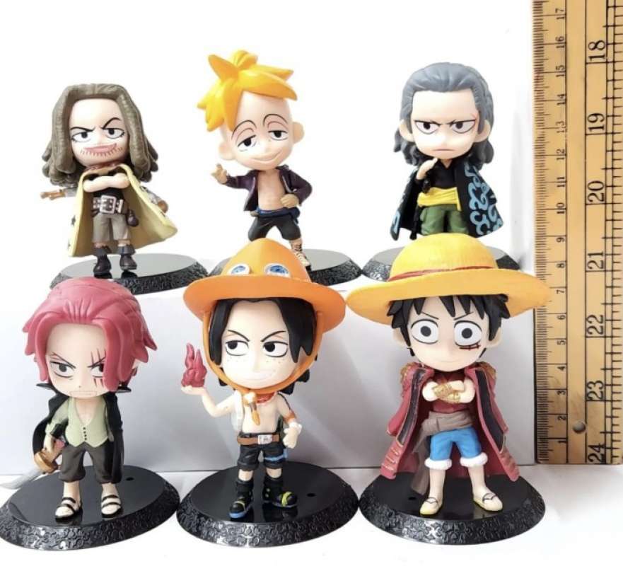Promo action figure one piece chibi set 6 plat hitam Diskon 23% di ...