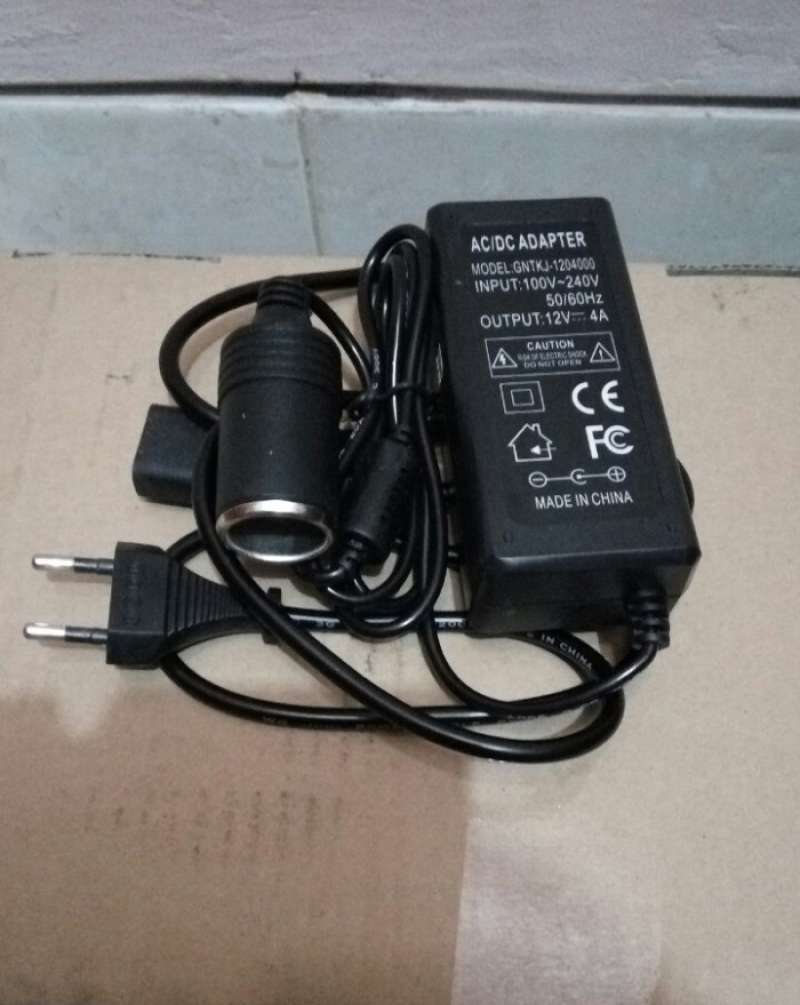 Promo Socket Lighter Mobil / Adaptor 220 Volt AC to 12 Volt DC 4 Ampere ...