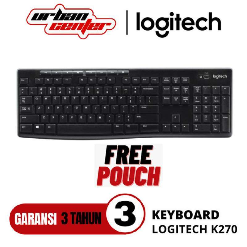 Promo Logitech K270 Keyboard Wireless Full Size Original Garansi 3 Tahun Diskon 17% di Seller ...