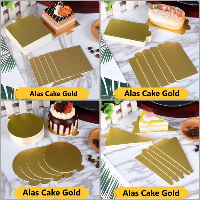 Promo Aigootan - Alas Cake Gold - Tatakan Kue Mini Slice Cake Board ...