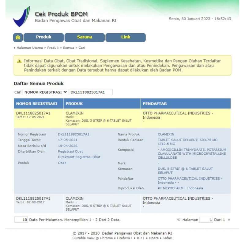 Jual Clamixin 6 Tablet Di Seller Apotek Mandjur Official Store - Kebon ...