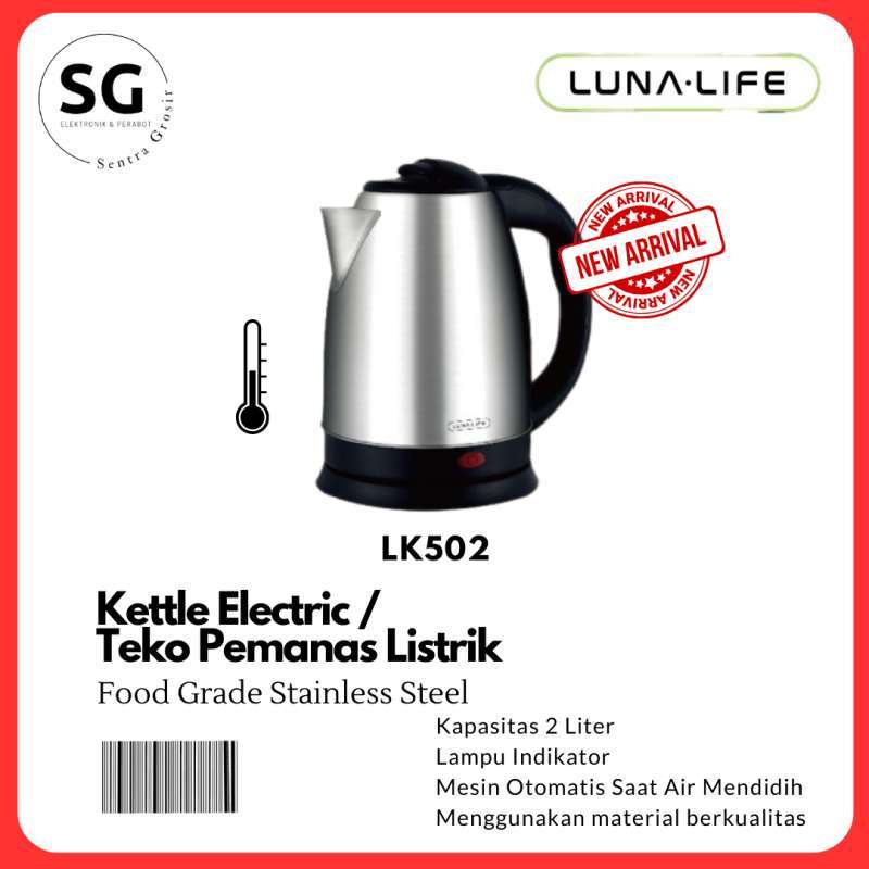 Promo Teko Listrik 2 Liter Lk-502 / Kettle Luna New Garansi Resmi Luna ...