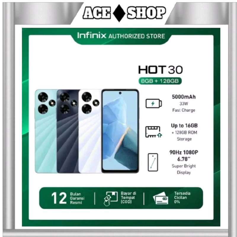 Jual Infinix HOT 30 8/128GB GARANSI RESMI/ BNIB di Seller ACE SHOP - Wonokarto, Kab. Wonogiri ...