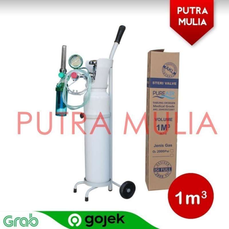 Promo Tabung Oksigen Oxygen Set Regulator Dan Troley + Isi Full 1 Kubik Diskon 17% di Seller ...