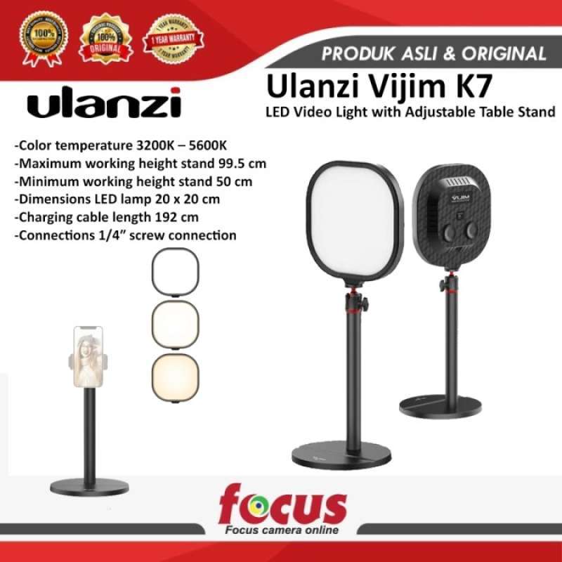 Jual Ulanzi Vijim K7 Led Video Light With Adjustable Table Stand Di Seller Edenn Shop - Wanasari ...