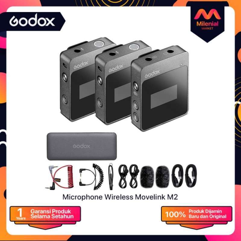 Jual Godox Movelink M2 Wireless Microphone System - Multicolor di ...