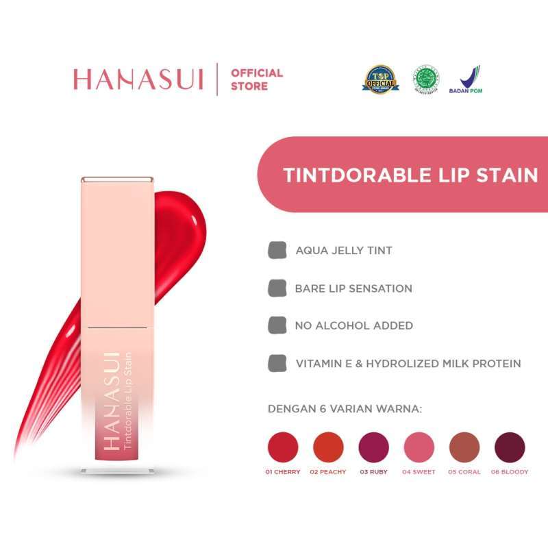 Jual HANASUI - Tintdorable Lip Stain di Seller WabiSabi Cosmetics - 15 ...