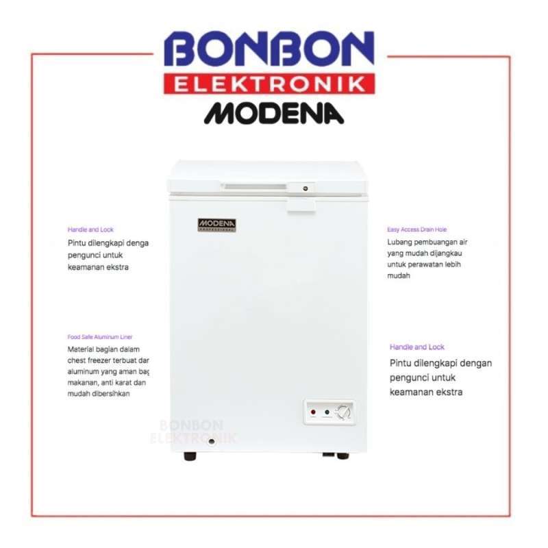 Jual Modena Chest Freezer 105 Liter Md 10 W / Md10w Cooler Box ...