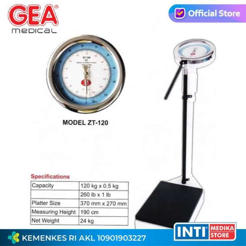Jual GEA - Timbangan Badan + Stature Meter Pengukur Tinggi Badan SMIC ...