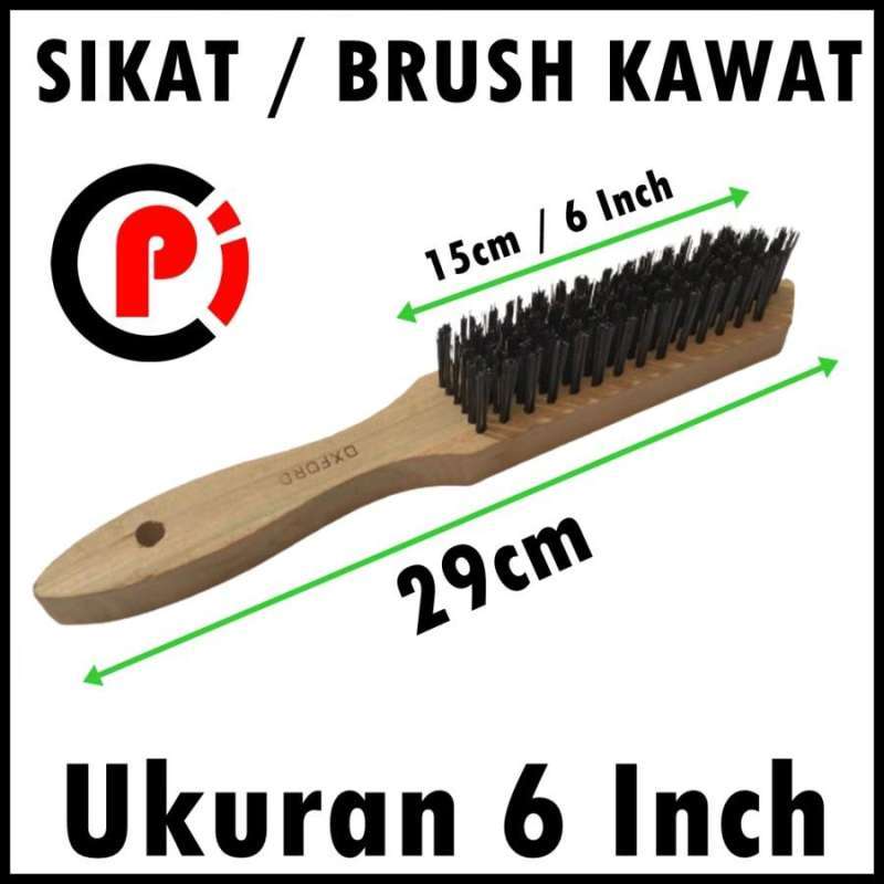 Jual Sikat Wire Brush Kawat Besi Ukuran 6 inch Gagang Kayu di Seller ...