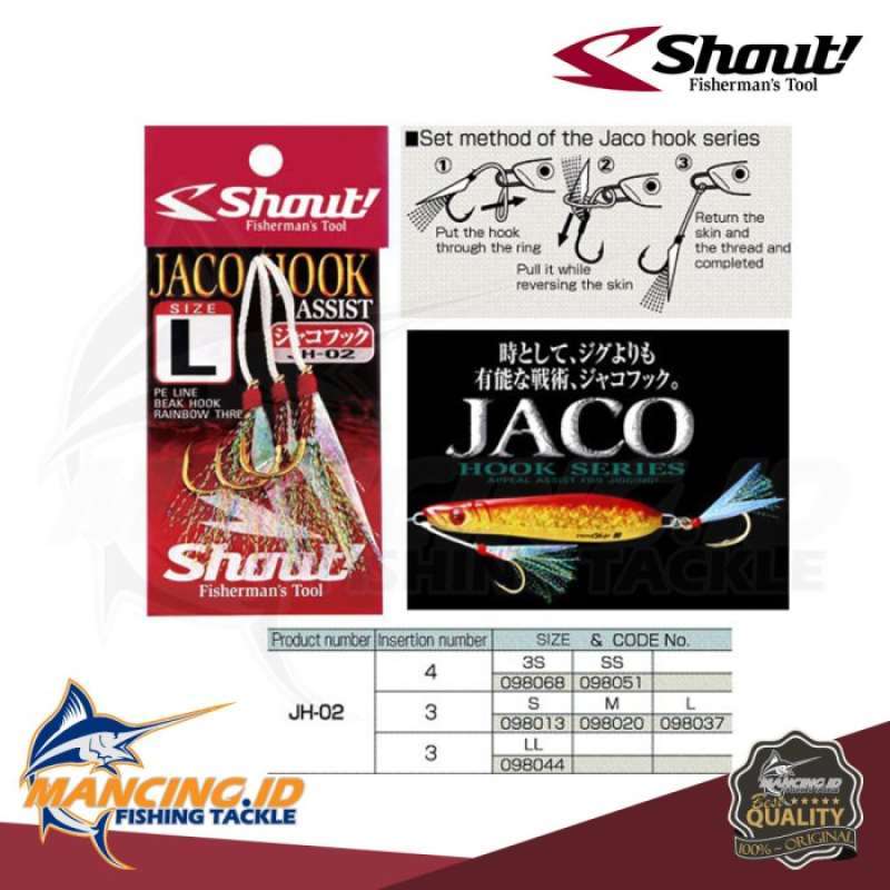 Promo Shout Jaco Hook Assist 02-JH PE Line Beak Hook Rainbow Thread Diskon 23% di Seller Umah ...