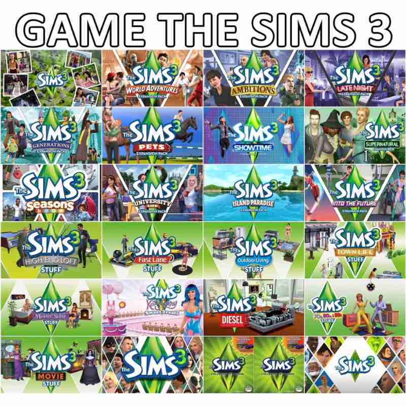 Promo The Sims 3 Complete Collection Full Dlc Game Pc Laptop Diskon 20% ...