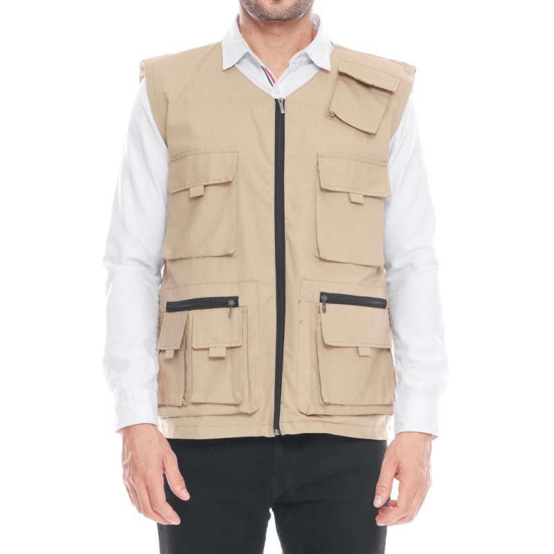 Jual Rompi pria Gobi (2) Rompi Tactical Lapangan Pria Dewasa - Cream M ...