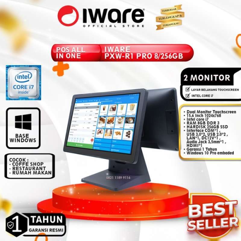 Jual Pos All In One Touchscreen Pos System Iware Pxw-r1pro 8/256gb I7 ...