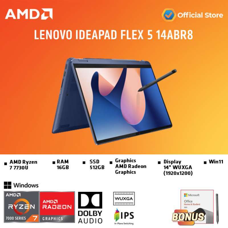 Promo Lenovo Ideapad Flex 5 14abr8 | Ryzen 7 7730u 16gb 512ssd Radeon 14.0 Wuxga Win11 Ohs - Non ...