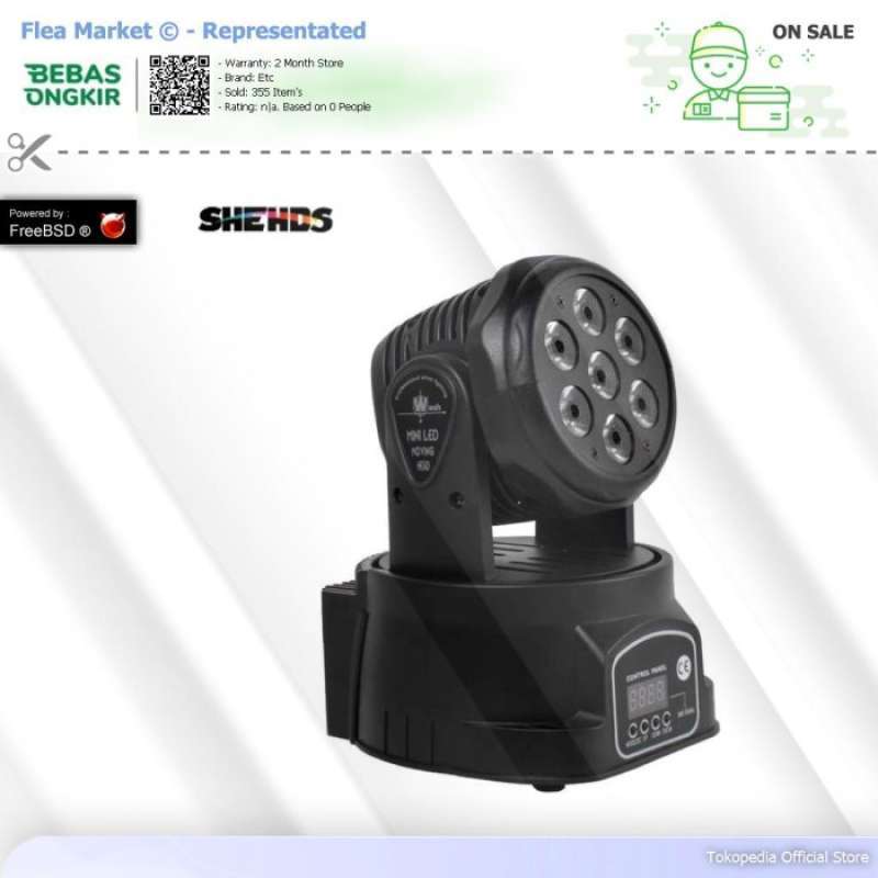 Promo Shehds Lampu Sorot Led Rgb Disco Dj Moving Head Dmx 10W 7 Led ...