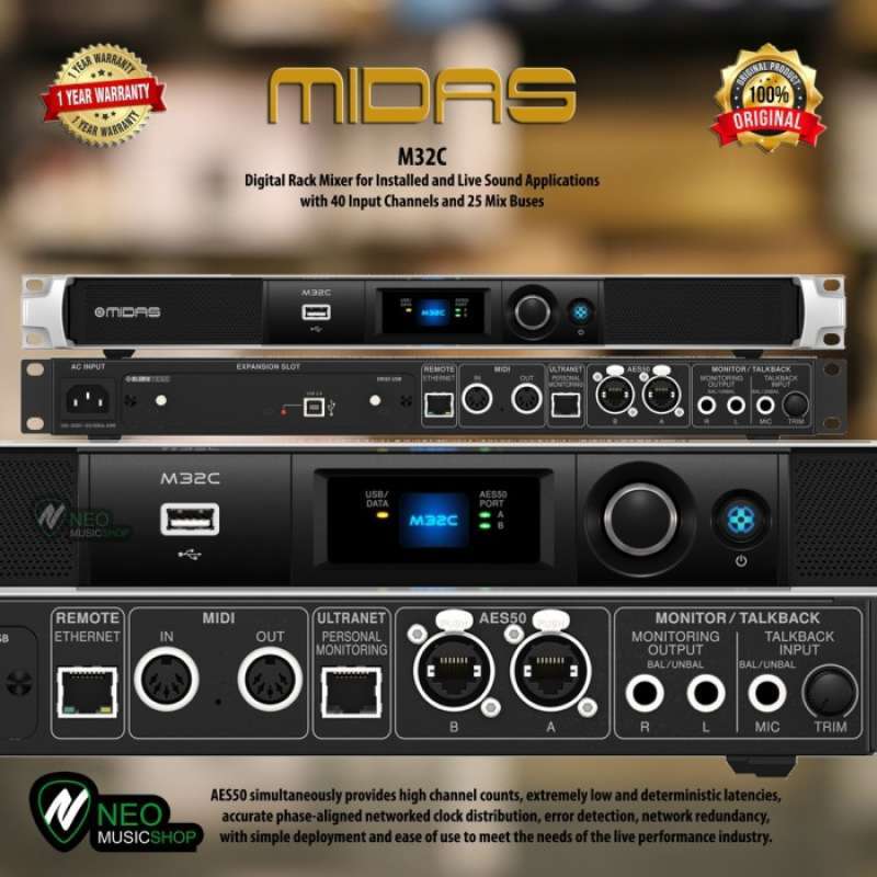 Promo Midas M32c Digital Rack Mixer For Installed And Live Sound Diskon