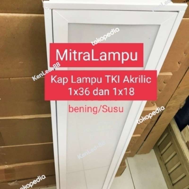 Promo Kap Lampu T8 TKI Akrilic 1x36 1x16w Housing TL Neon Led 120cm isi 1L Diskon 23% di Seller ...