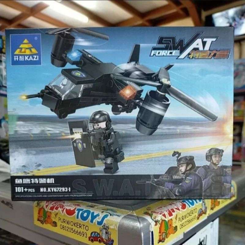 Jual mainan balok edukasi tentara swat army tank jeep pesawat mobil - 6 di Seller Vino Toys ...