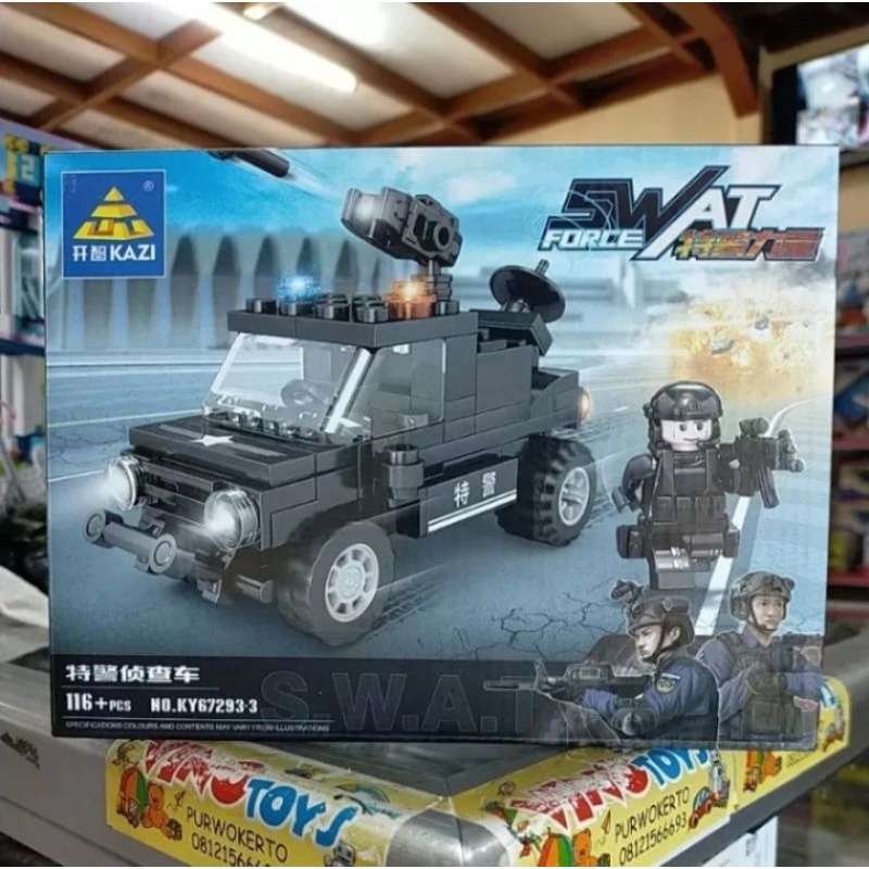 Jual Mainan Balok Edukasi Tentara Swat Army Tank Jeep Pesawat Mobil - 3 Di Seller Vino Toys ...