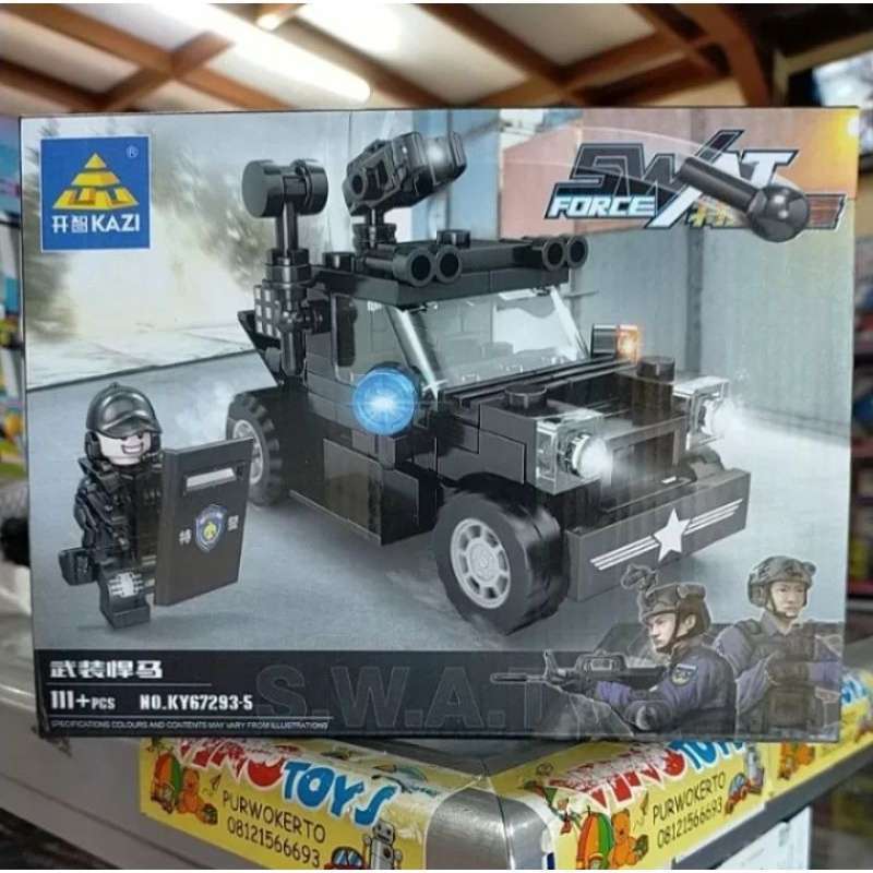 Jual Mainan Balok Edukasi Tentara Swat Army Tank Jeep Pesawat Mobil - 5 Di Seller Vino Toys ...