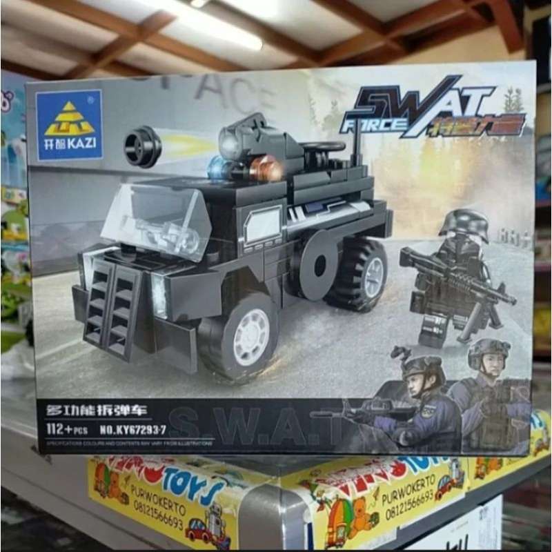 Jual Mainan Balok Edukasi Tentara Swat Army Tank Jeep Pesawat Mobil - 7 Di Seller Vino Toys ...