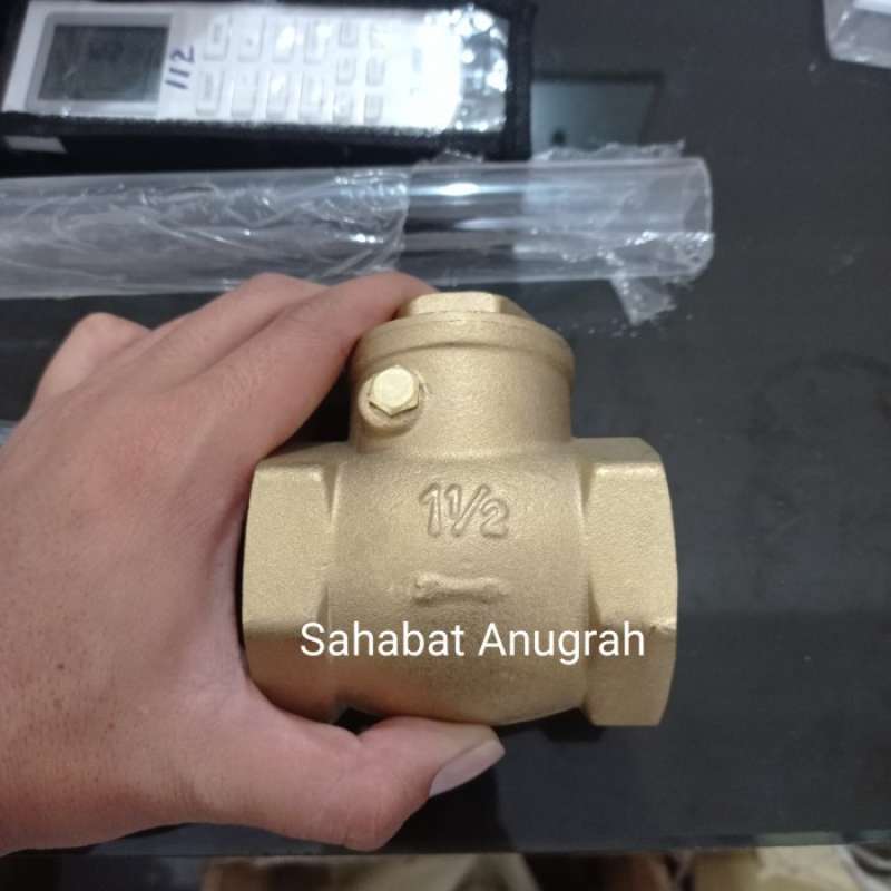 Promo Check valve kuningan drat 2 inch / swing chek valve brass Diskon ...