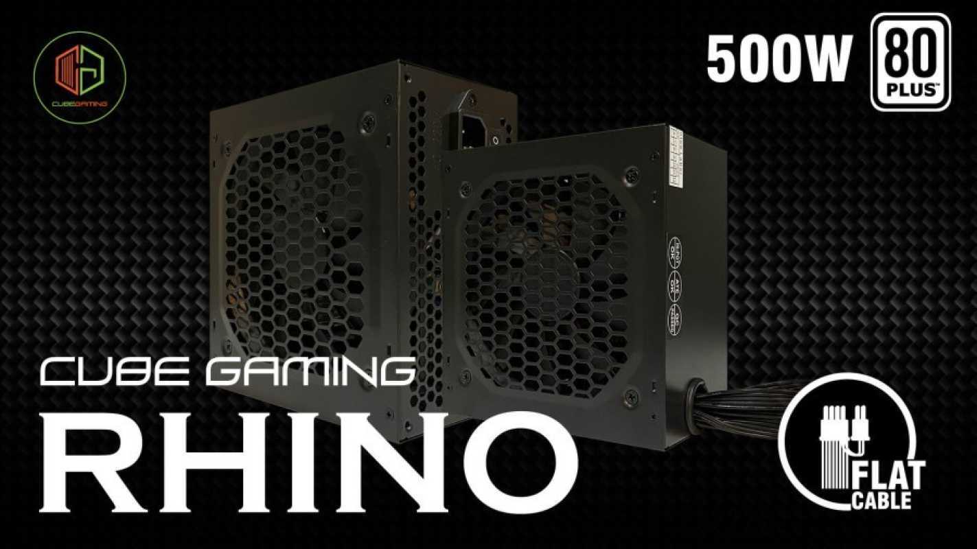 Promo Cube Gaming Rhino 500w / Psu 500w - 80+ White Flat Cable Diskon 10% Di Seller ...