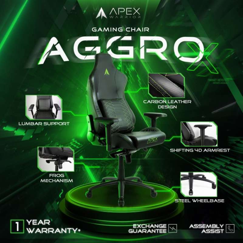 Promo Apex Warrior Aggro X Premium Leather Kursi Gaming Chair Frog ...