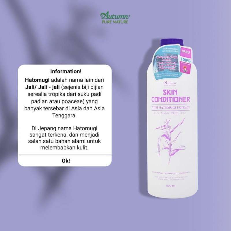 Jual Autumn Skin Conditioner With Hatomugi extract 500ml BPOM di Seller ...