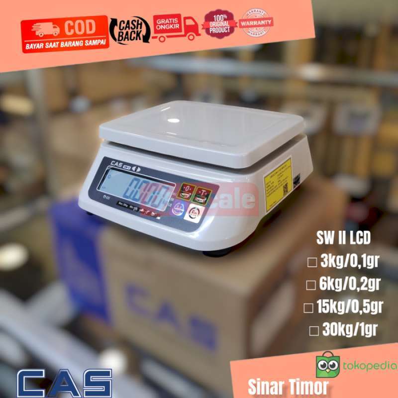 Promo TIMBANGAN MEJA, DIGITAL, WALET, CAS SW II 3 - 30 kg, MADE IN KOREA - 3kg/0,1gr ...