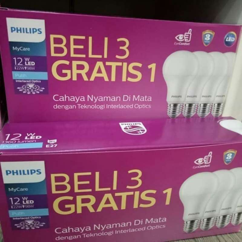 Promo PHILIPS LED PAKET 12 WATT PUTIH Diskon 23% di Seller Munjazi ...