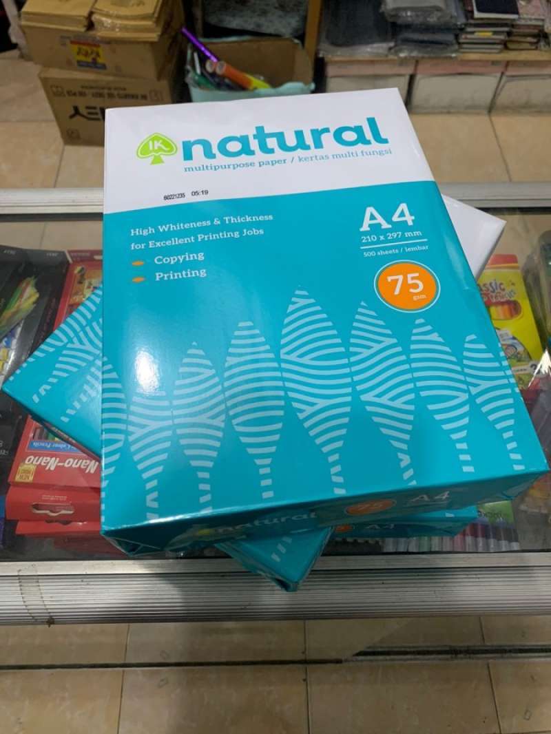 Jual Kertas Hvs A4 75 Gsm/hvs Paper A4 75 Gsm Ika Natural ( Rim ) Promo ...