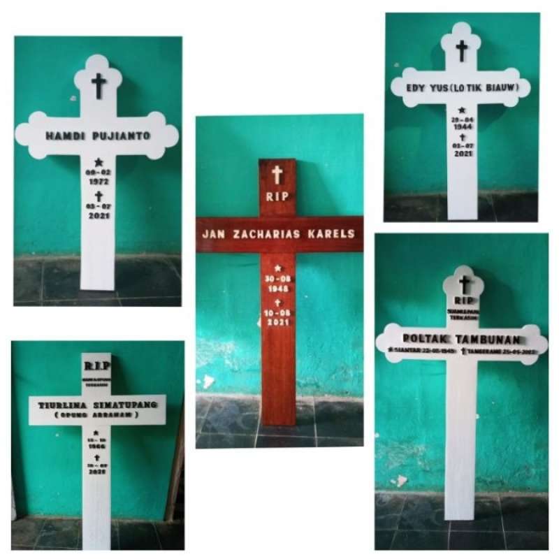 Jual Papan Nisan Kayu Kristen ( 60 X 30 X 2cm ) Custom Nisan Di Seller ...