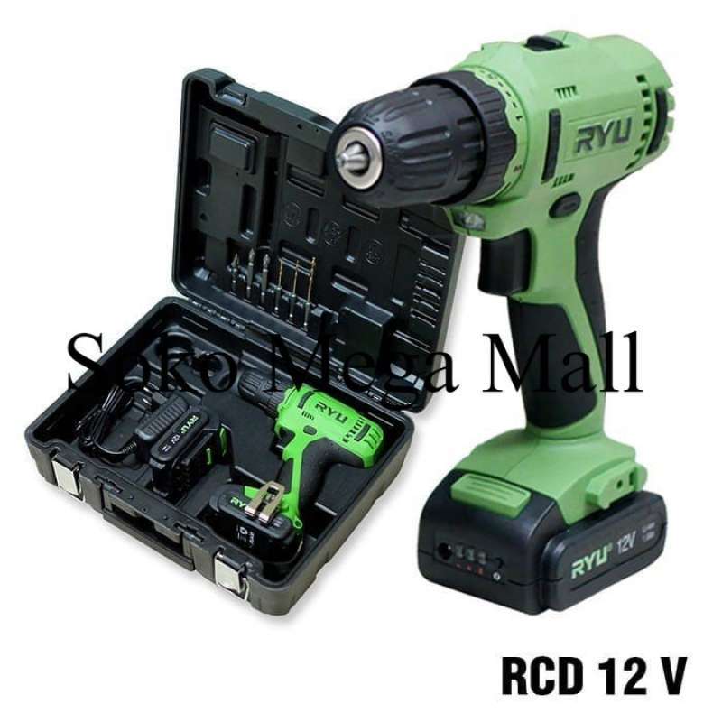 Promo Mesin Bor Baterai RYU RCD12V - Cordless Drill RYU RCD 12V RFJ374 ...